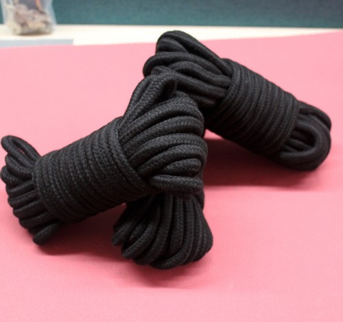 3 X 10m Bondage Shibari Rope Thicken Japanese Cotton Ropes Black ...
