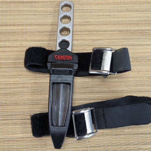 Vintage TEKNA Dive Knife And Original ABS Sheath Straps Stainless Japan ...