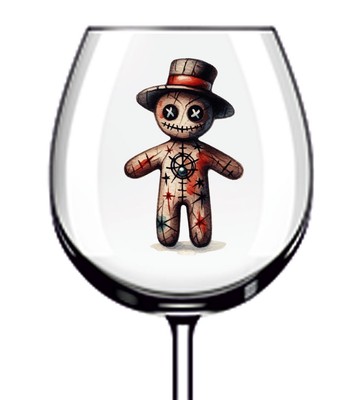 12x Watercolor Halloween Voodoo Doll Vinyl Sticker Decal Tumbler Wine ...