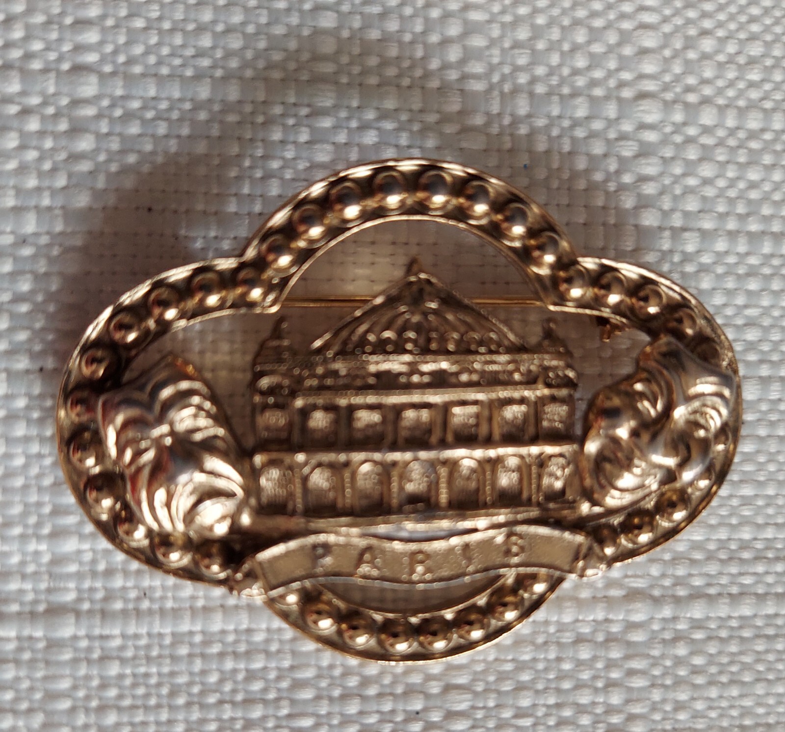 VINTAGE THEATER NATIONAL OPERA De PARIS THEATER MASKS Pin Brooch GOLD ...