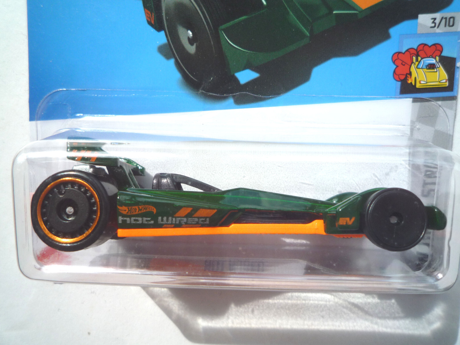 Hot Wheels (Green) Hot Wired HW Drag Strip 3/10 (Long Card) 197/250 ...