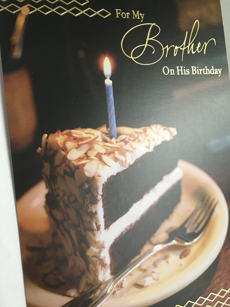 Happy Birthday Brother Cake With Candle