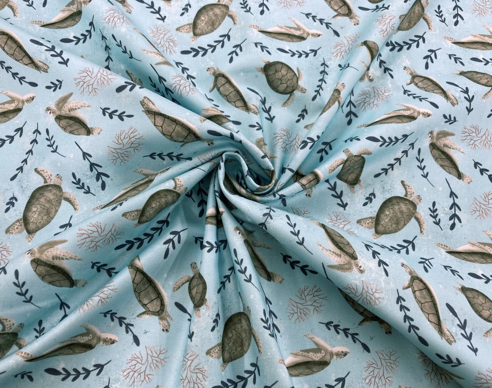 Seaside Cotton Fabric Mixed Ocean Nautical Sea Beach Patchwork Craft ...