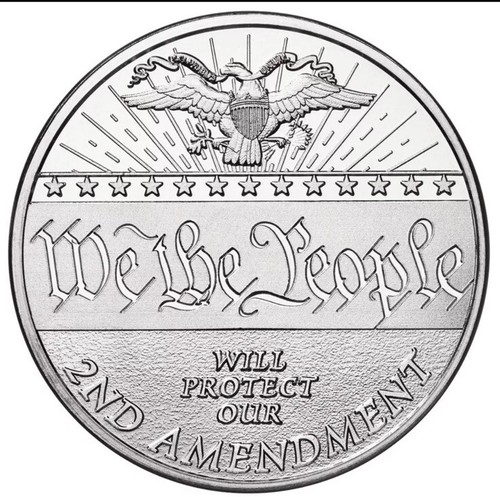 1 oz .999 Silver Round Rogue's Island Mint COA - 2nd Amendment We The ...