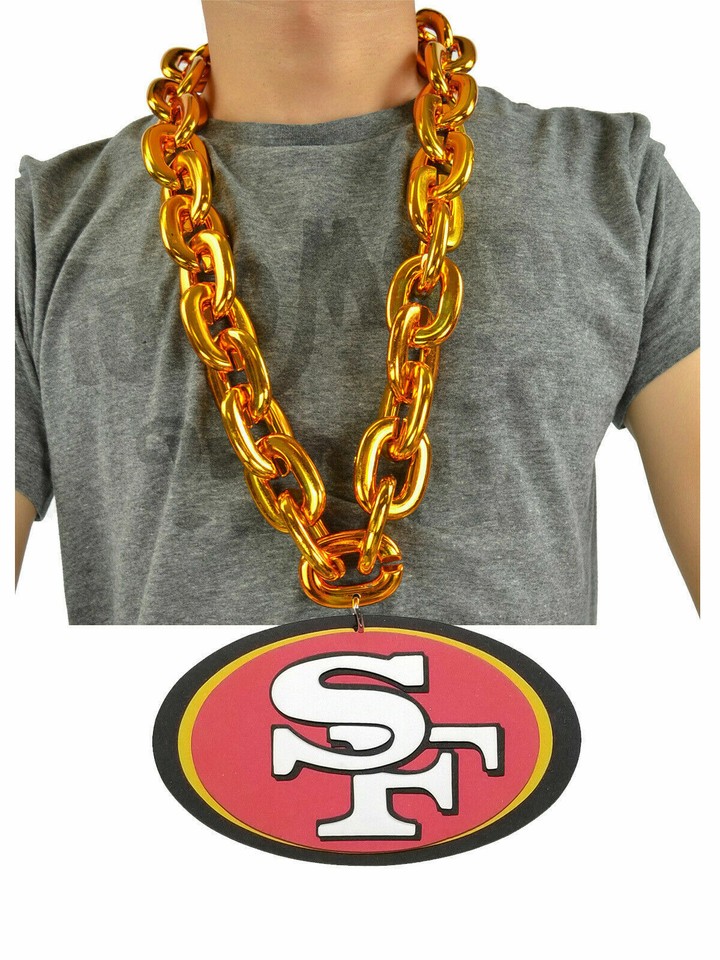 NFL San Francisco 49ers 3D Fan Chain Necklace Foam 2 in 1 | eBay