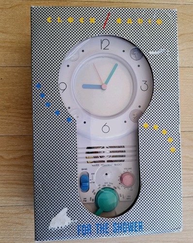 RAD Vtg 90s POLY Water Resistant Clock Radio Shower Bathroom NOS ...