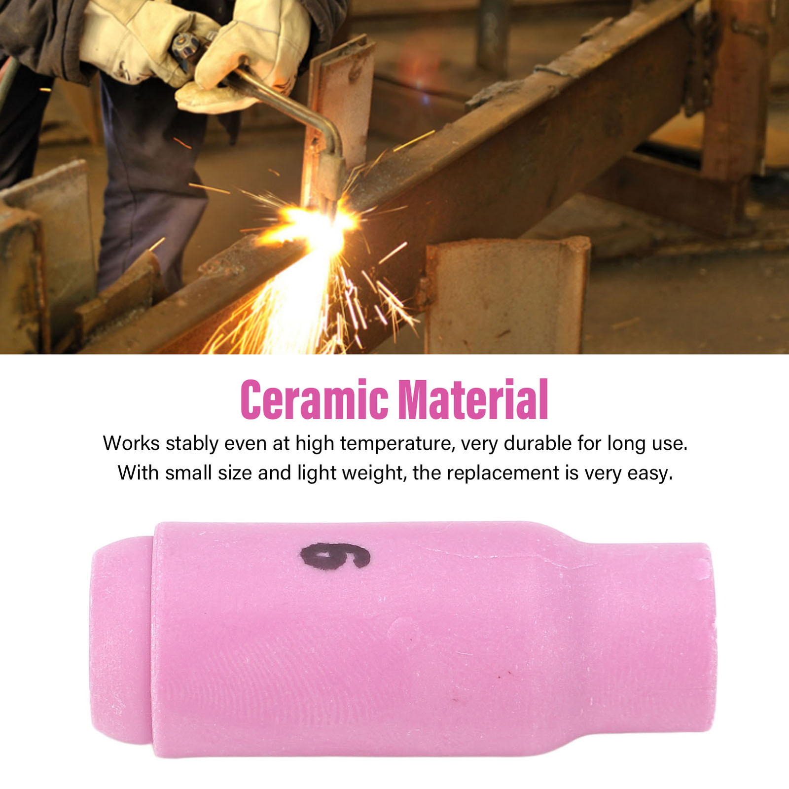 10Pcs TIG Welding Cup 10N48 6 Ceramic Nozzle Accessory For WP17 18 26 ...