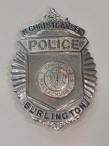 Named Obsolete/Vintage Police Badge, Burlington Massachusetts | eBay