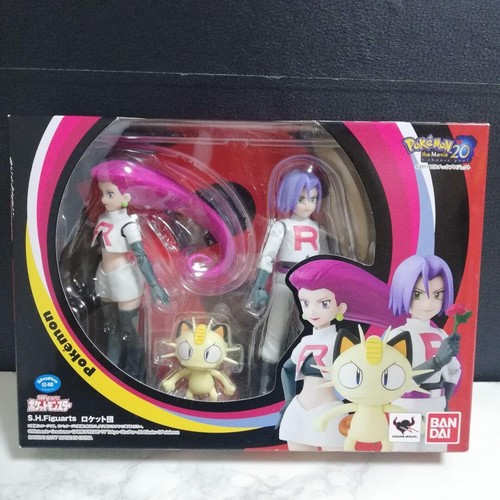 S. H. Figuarts Pokemon Team Rocket Group Figure Musashi James Meowth ...