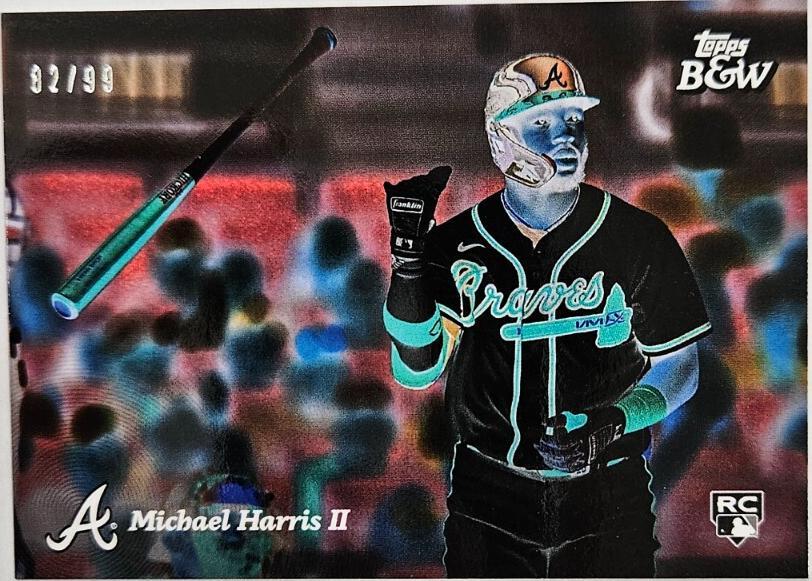 2023 Topps Black & White - Michael Harris II #53 Color Photo Negative ...