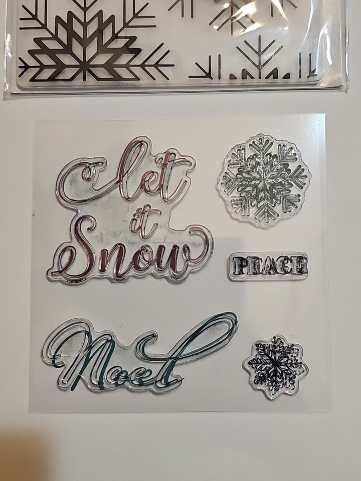 Recollections Christmas Noel Embossing Folder And Clear Stamp Set ...