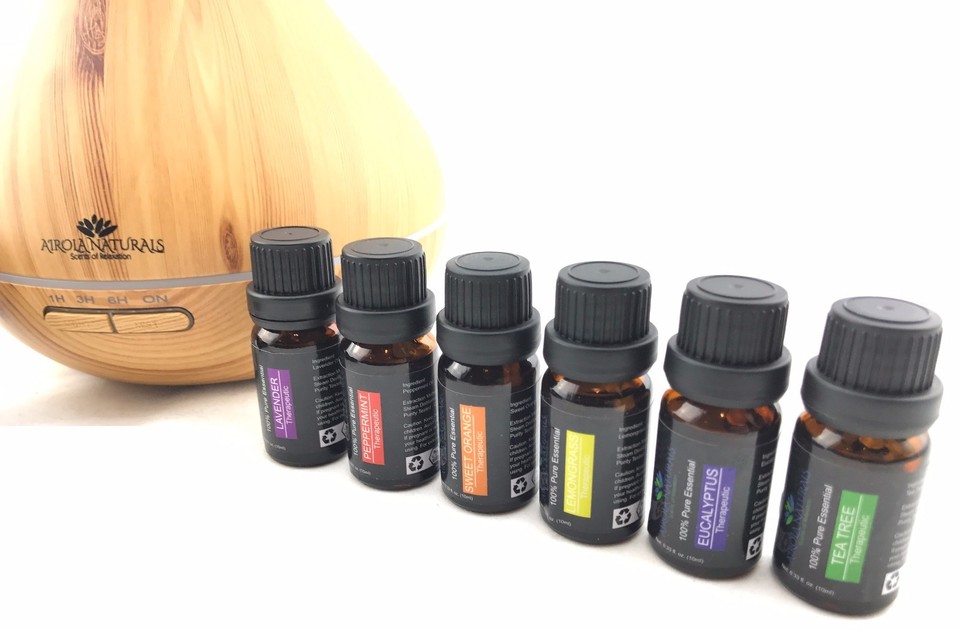 400ml Aromatherapy Essential Oil Diffuser Set w/ 6 10ml bottles ...