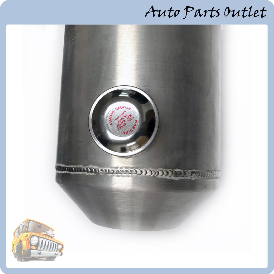 New 11 Gallons 10" x33" End Fill Spun Aluminum Gas Tank 1/4 NPT Offset ...