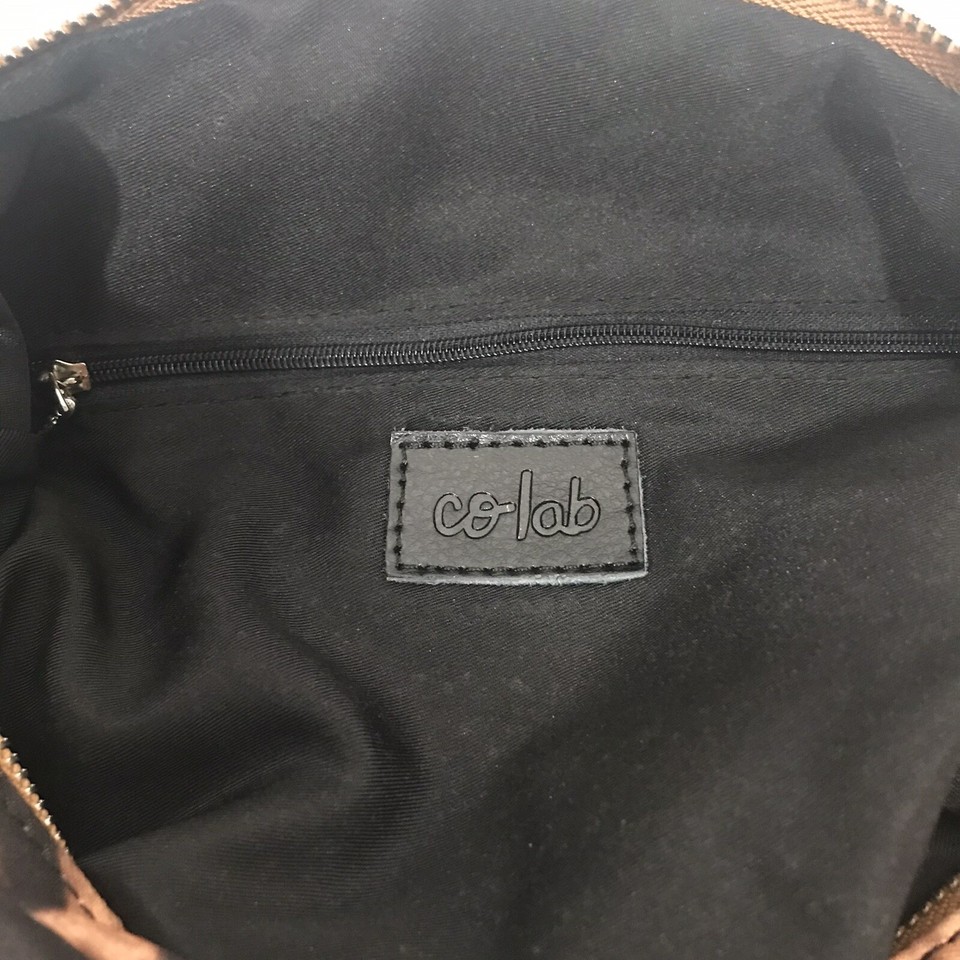 Co-Lab COLAB Christopher Kon Tote Bag Leather Handbag Purse Black ...