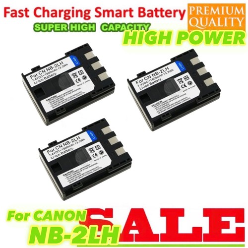 3x 1800mAh Battery For Canon NB-2LH PowerShot EOS 350D 400D S50 S60 S70 ...