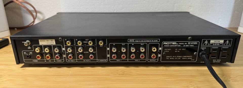 Rotel RC-870BX Stereo Control Amplifier & RB-850 Power Amplifier ...