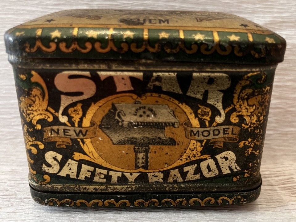 Vintage STAR Razor in orginal Tin with Razor and Blades | eBay