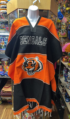 NFL Poncho Cincinnati Bengals Acrylic Cotton/ NEW Made In 🇲🇽🇲🇽🇲🇽🇲🇽 | eBay