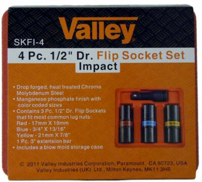 4pc Impact Flip Socket Set SAE & Metric with Case | eBay