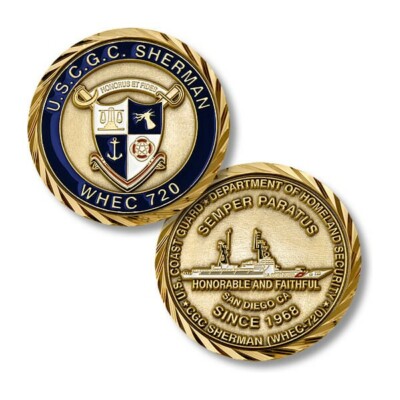 COAST GUARD CUTTER USCGC SHERMAN WHEC-720 1.75" CHALLENGE COIN | eBay