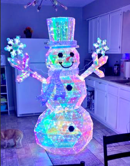 Pre-Lit LED Prismatic Snowman 6 ft. Holiday Decoration | eBay