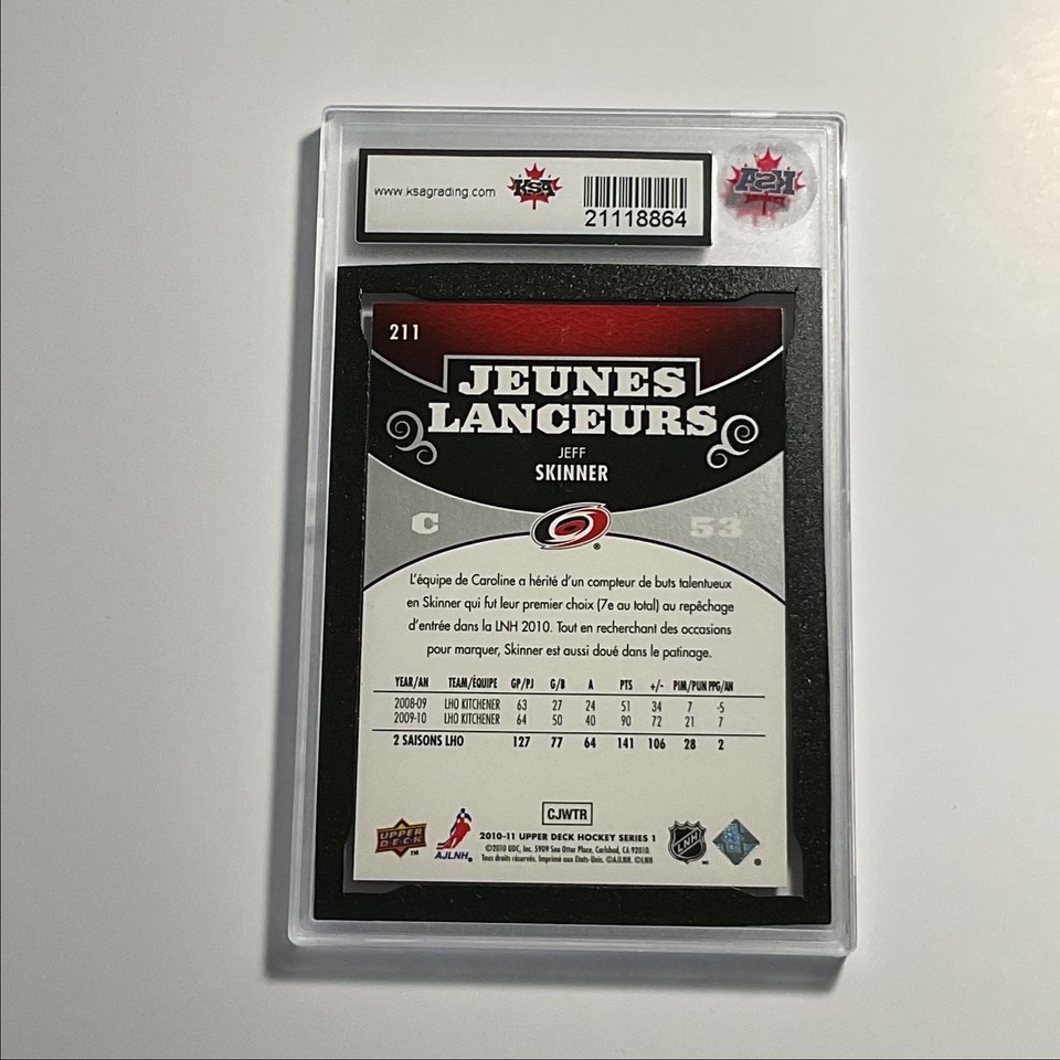 2010-11 Upper Deck Young Guns French Jeff Skinner Rookie KSA 9.5 #211 ...