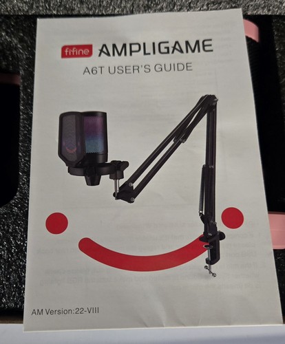 Ampligame A6t USB Gaming Microphone Kit For Streaming, Pod Casting Pink ...