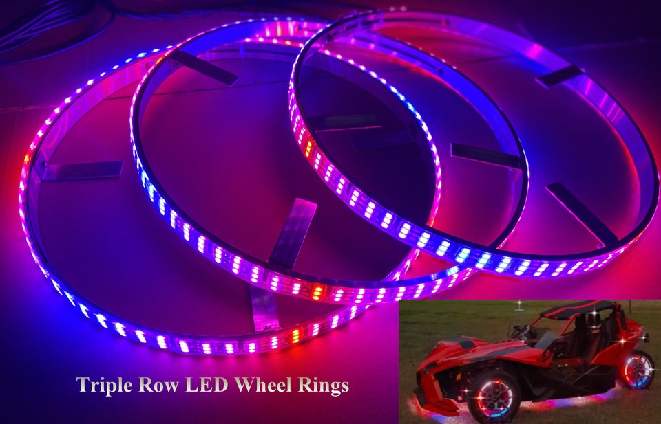 Polaris LED Underbody Light Kit Triple Row LED Wheel Ring Lights for ...