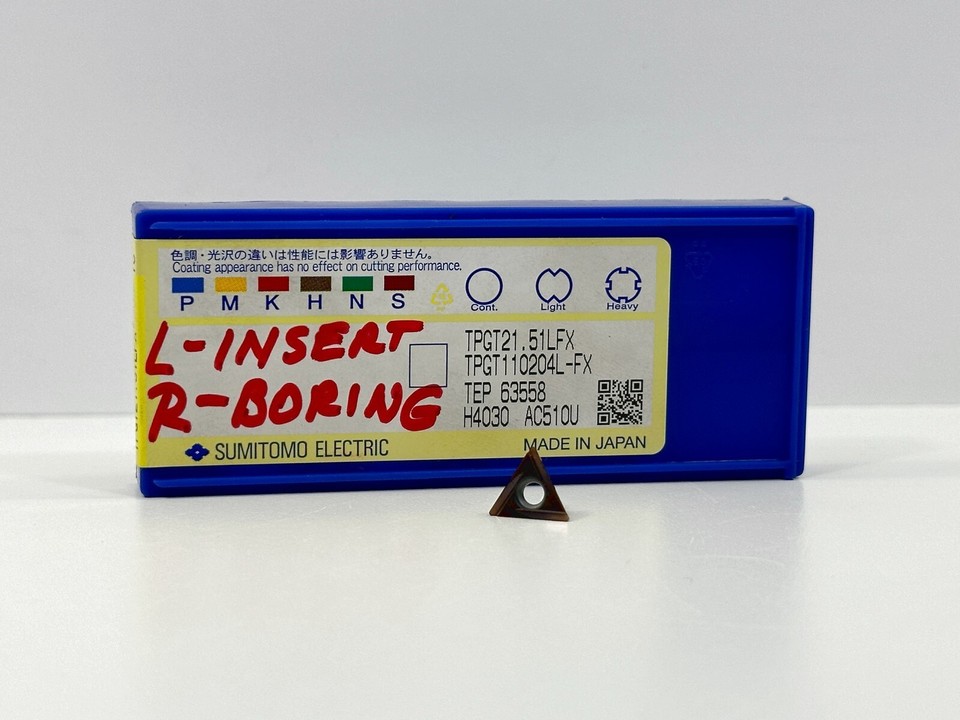 SUMITOMO TPGT21.51LFX TPGT110204L-FX New Carbide Inserts Grade AC510U ...
