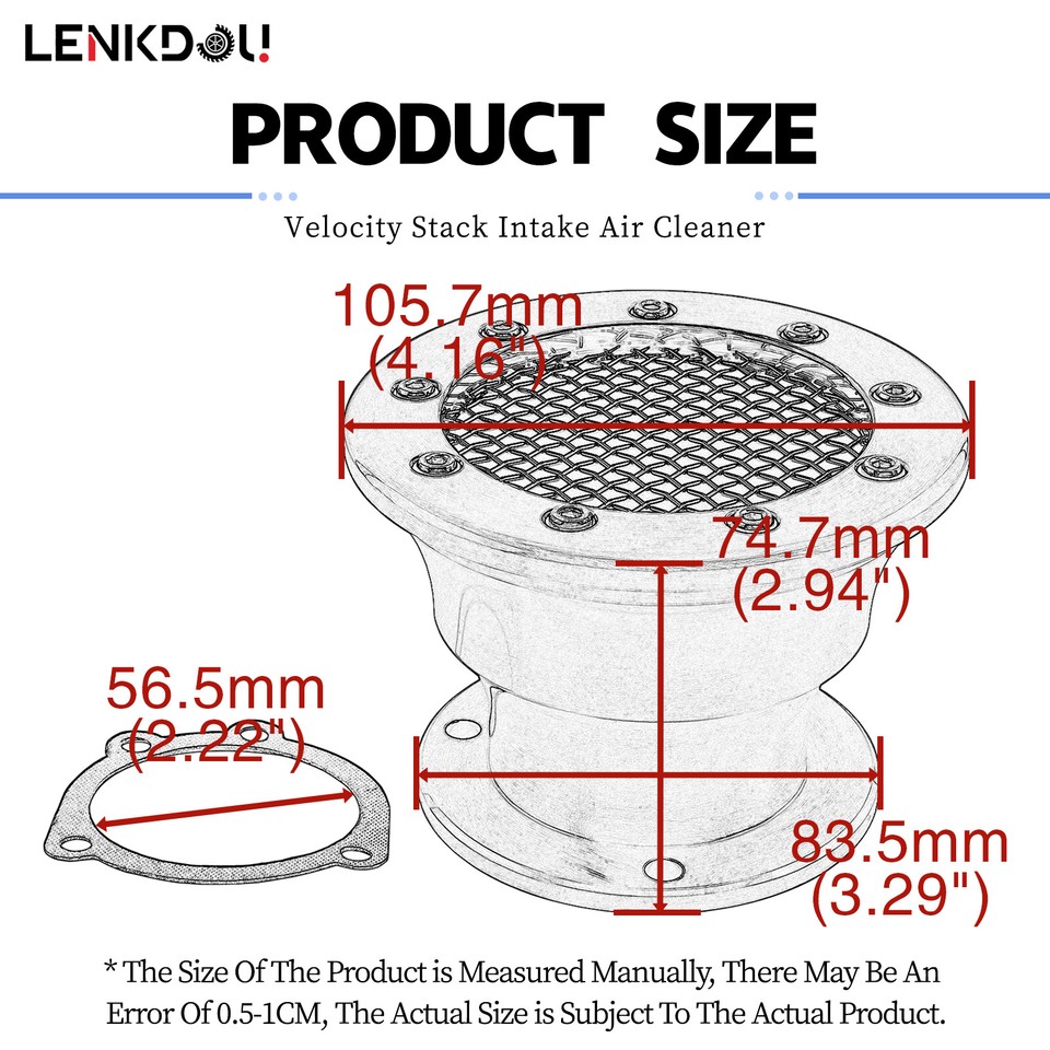 Chrome Velocity Stack Air Cleaner Intake Filter For Harley Sportster ...