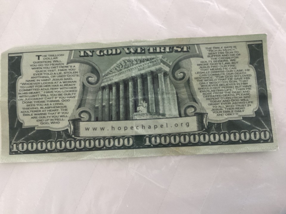 One Trillion Dollars 1,000,000,000,000 Novelty Christian Bill Note | eBay