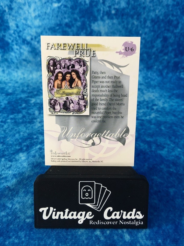 Charmed: Destiny # U-6 Farewell, Prue SINGLE Chase Card by Inkworks ...