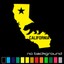 California State Sticker Vinyl Decal - Map CA Republic Flag LA Wall Car ...