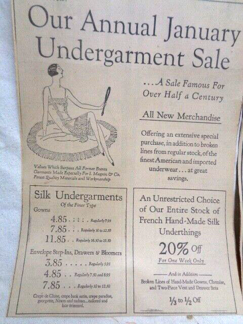 Vintage Ad 1928 S.F. (5) lot 1920s Step-ins Undergarment TEDDIES ...