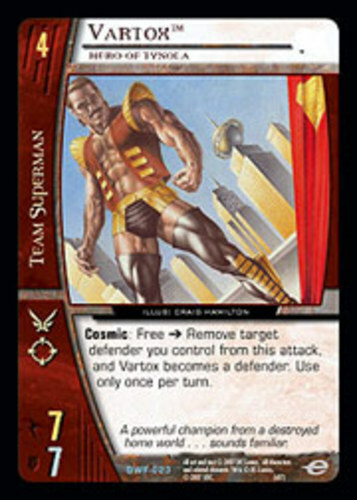 VS System: Vartox, Hero of Tynola - Foil [Played] DC Worlds Finest TCG ...