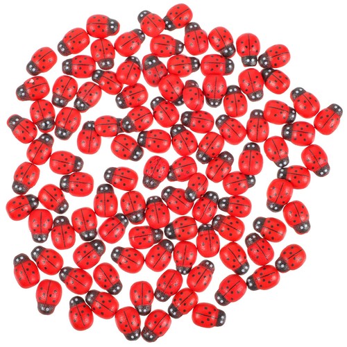 3 Pieces Ladybug Charm Mini Ladybugs Animal Miniatures Garden Figurine ...