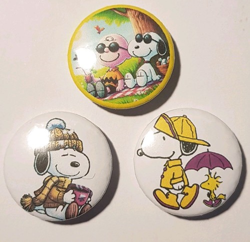 Snoopy Badges, Peanuts Button Badge - Cute Gift for New Year, Bday ...