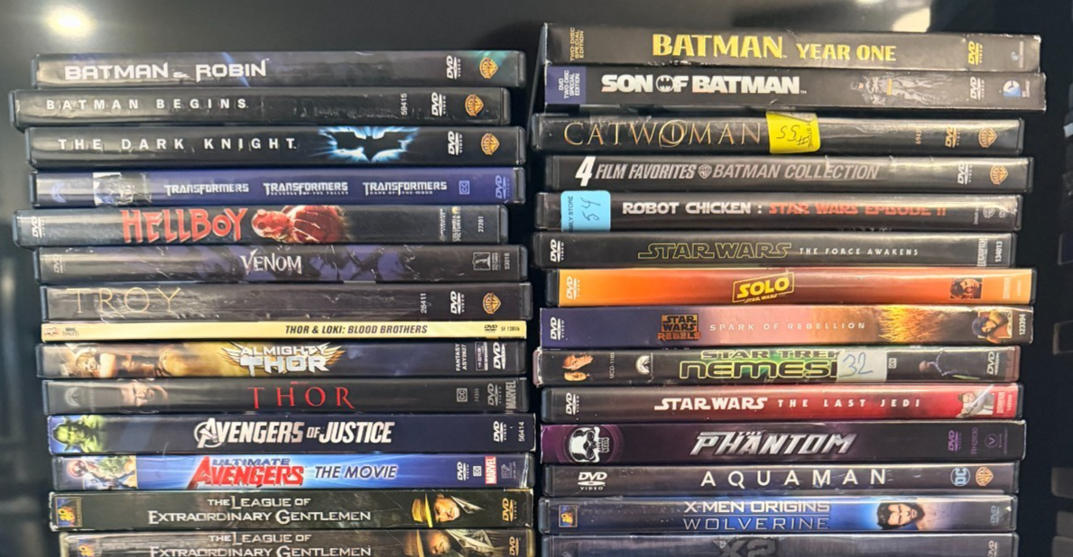 Lot of 50+ Used DVDs - Mixed Lot - Action, Adventure, Batman ...