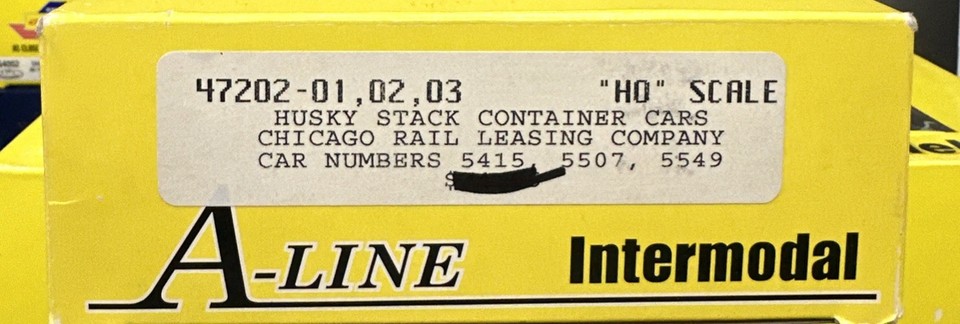 A-Line HO Intermodal #47292-01,02, 03 Husky Stack Containers Cars ...