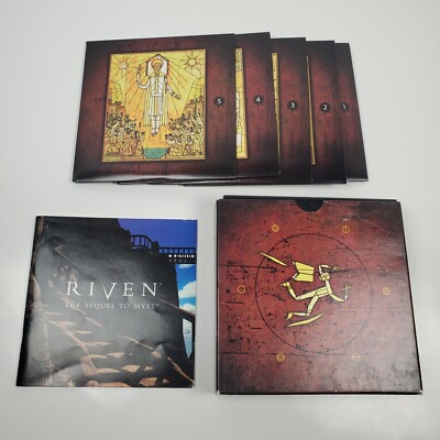 RIVEN The Sequel to Myst PC/Mac 1997 Boxed 5 CD Set With Owner's Manual ...