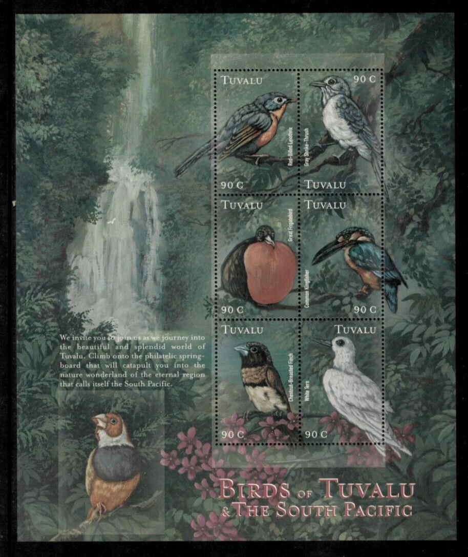 Tuvalu 2000 - Fauna and Flora, Birds - Sheet of 6 Stamps - Scott #832 ...