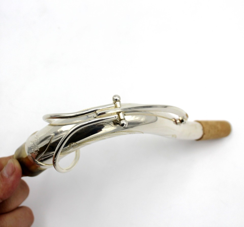 Eastern Music silver plated MKVI yellow brass tenor saxophone neck ...