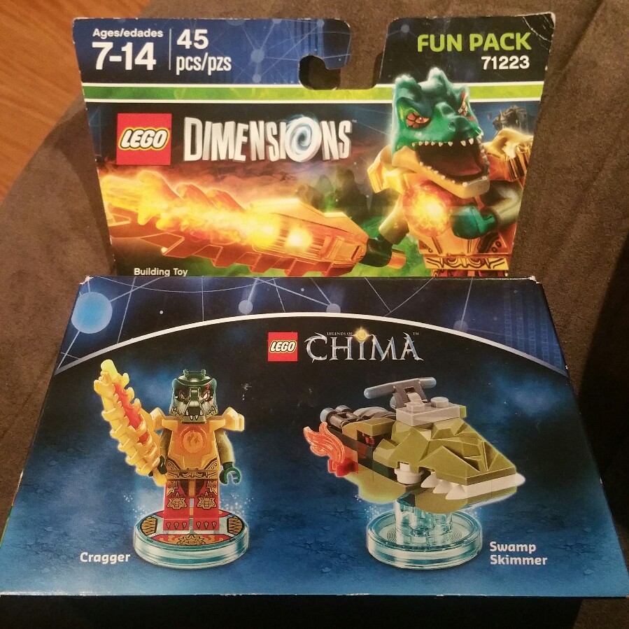 LEGO DIMENSIONS FUN PACK #71223 CHIMA -- CRAGGER AND SWAMP SKIMMER | eBay
