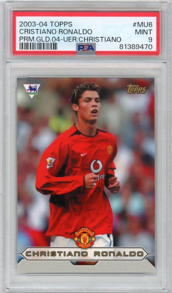 2003-04 Topps Premier League Gold Christiano Ronaldo Mu6 Base Psa9 | eBay