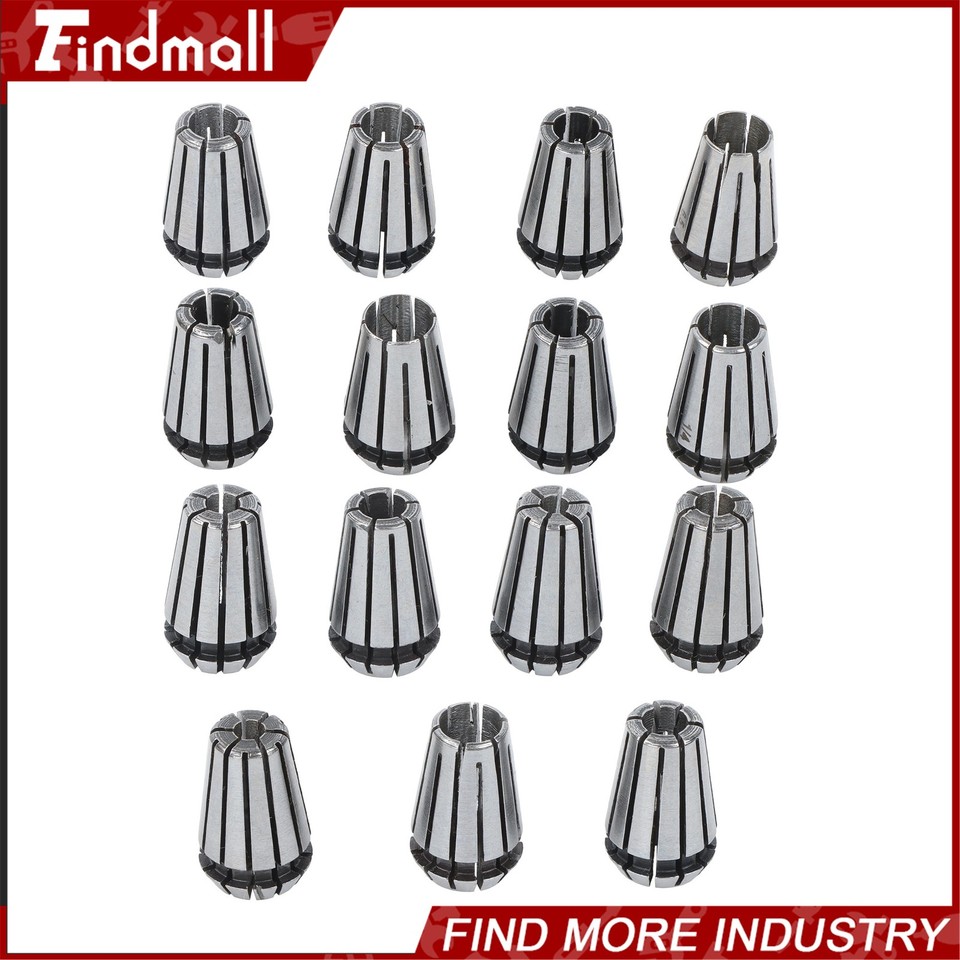 Findmall 19 pcs ER11 Spring Collet Set M14 Thread Inch Metric for ...