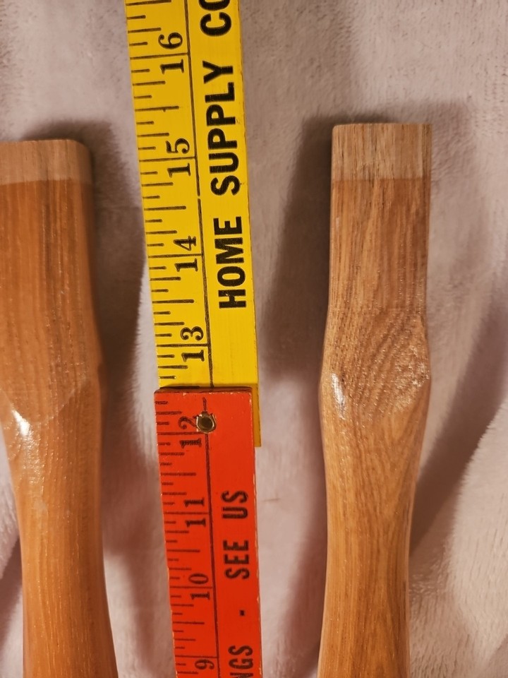 2 Rectangle Hickory Replacement Ball Peen Hammer Handle Craft Repurpose ...