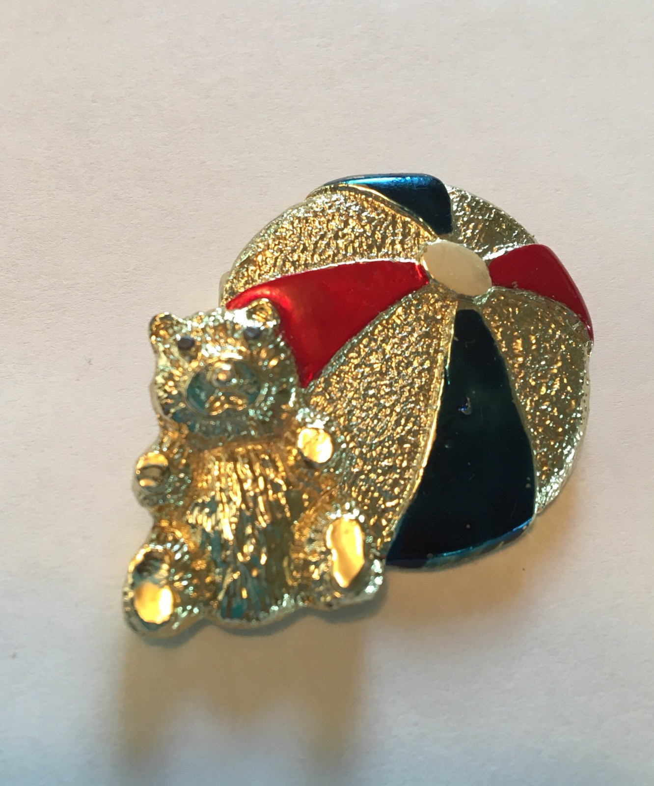 Vintage Gerry’s Bear Beachball Nautical Pin Brooch Gold Tone | eBay