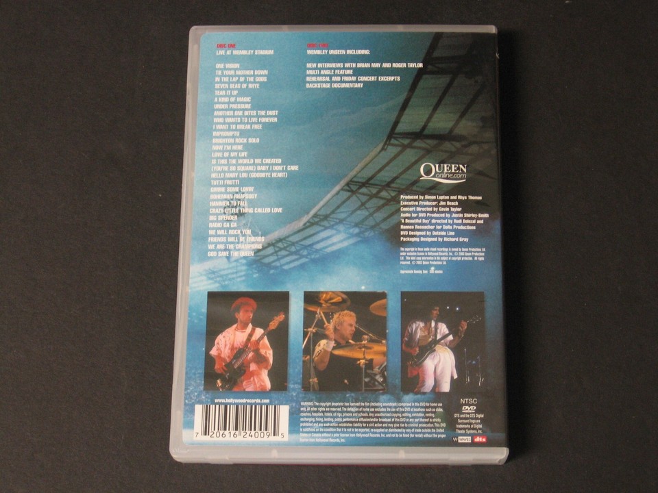 Queen - Live at Wembley - DVD - 2 Disc Set | eBay