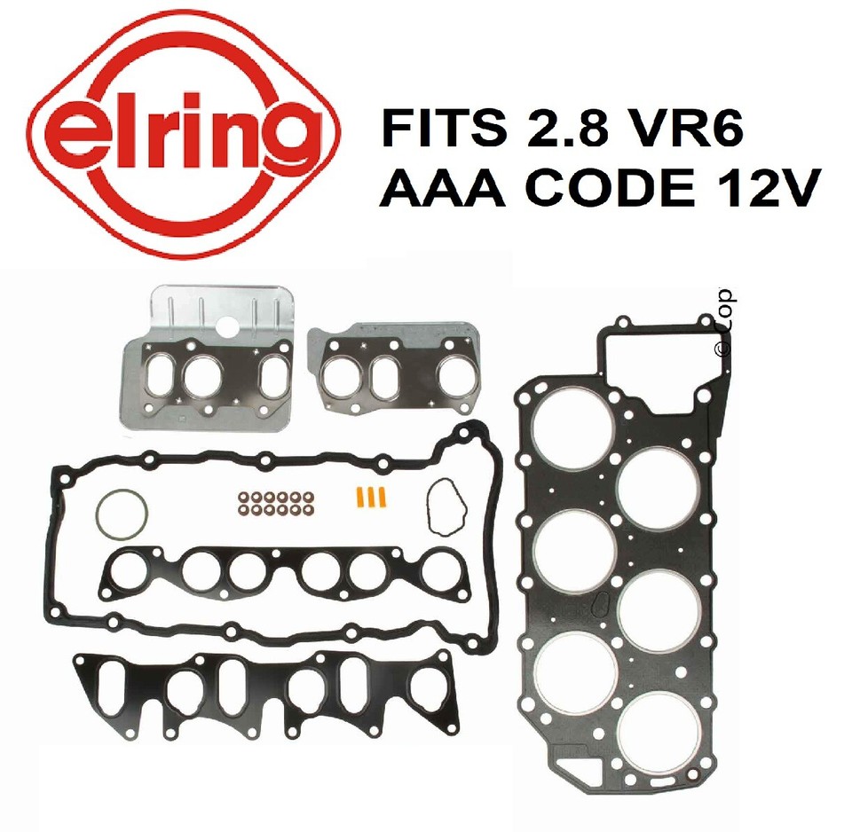 VW Golf GTI Jetta VR6 Cylinder Head Gasket Set AAA, ELRING KLINGER OEM ...
