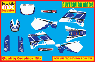 YAMAHA YZ125-YZ250 1996-2001 FULL RETRO MX GRAPHICS KIT STICKER KIT ...